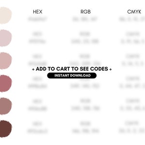 Dusty Rose Color Palette, Soft Pink Brand Colors for Website and Social ...