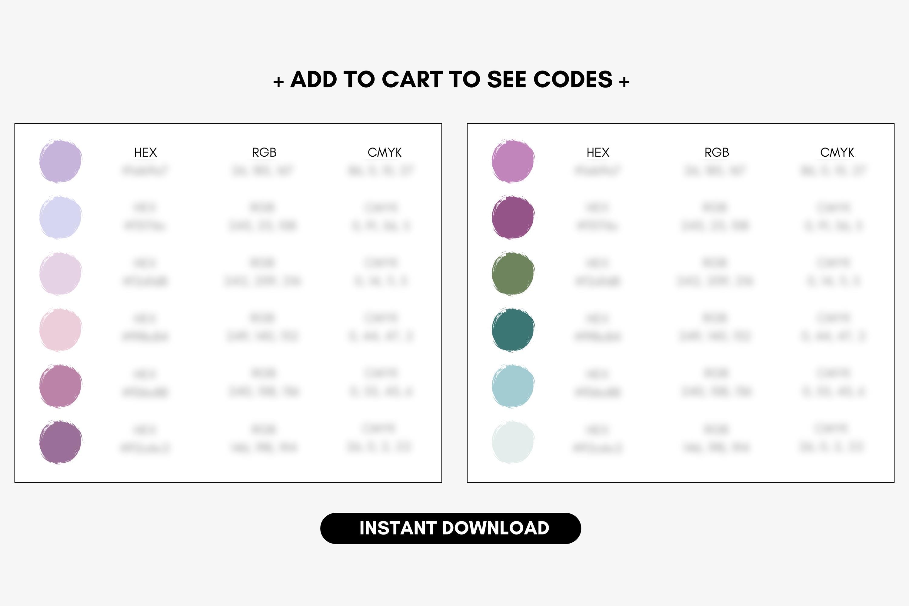 Lilac Spring Color Palette for Small Business Branding, Lavender ...