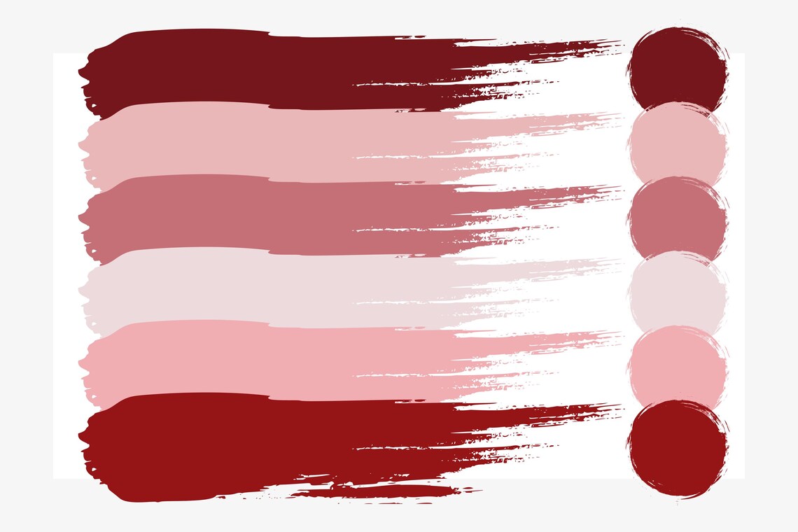 Soft Blush Pink, Dusty Rose, Rich Red Shades, Color Palette, Love ...
