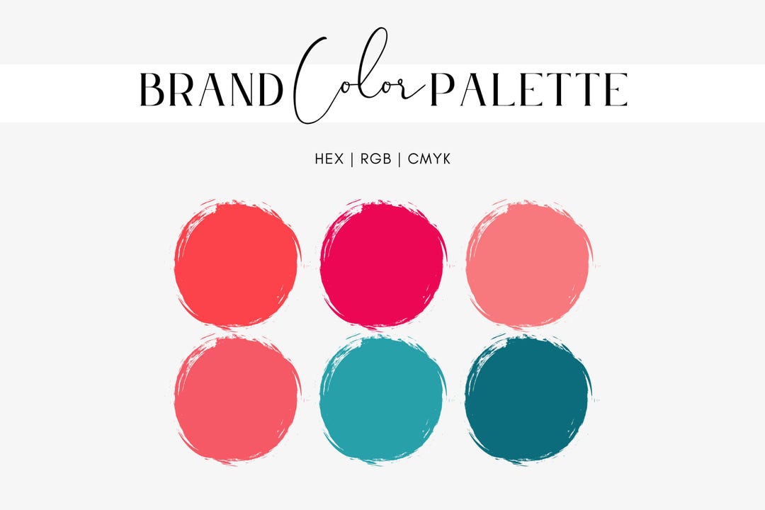 Art Deco Poppies Color Palette for Branding Design, Bright Color Scheme ...