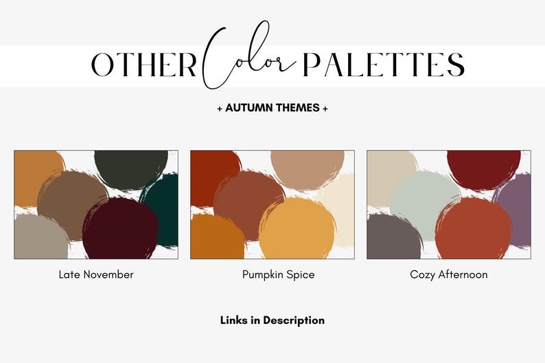 Dark Fall Color Palette for DIY Branding Design, Autumn Brand Colors ...
