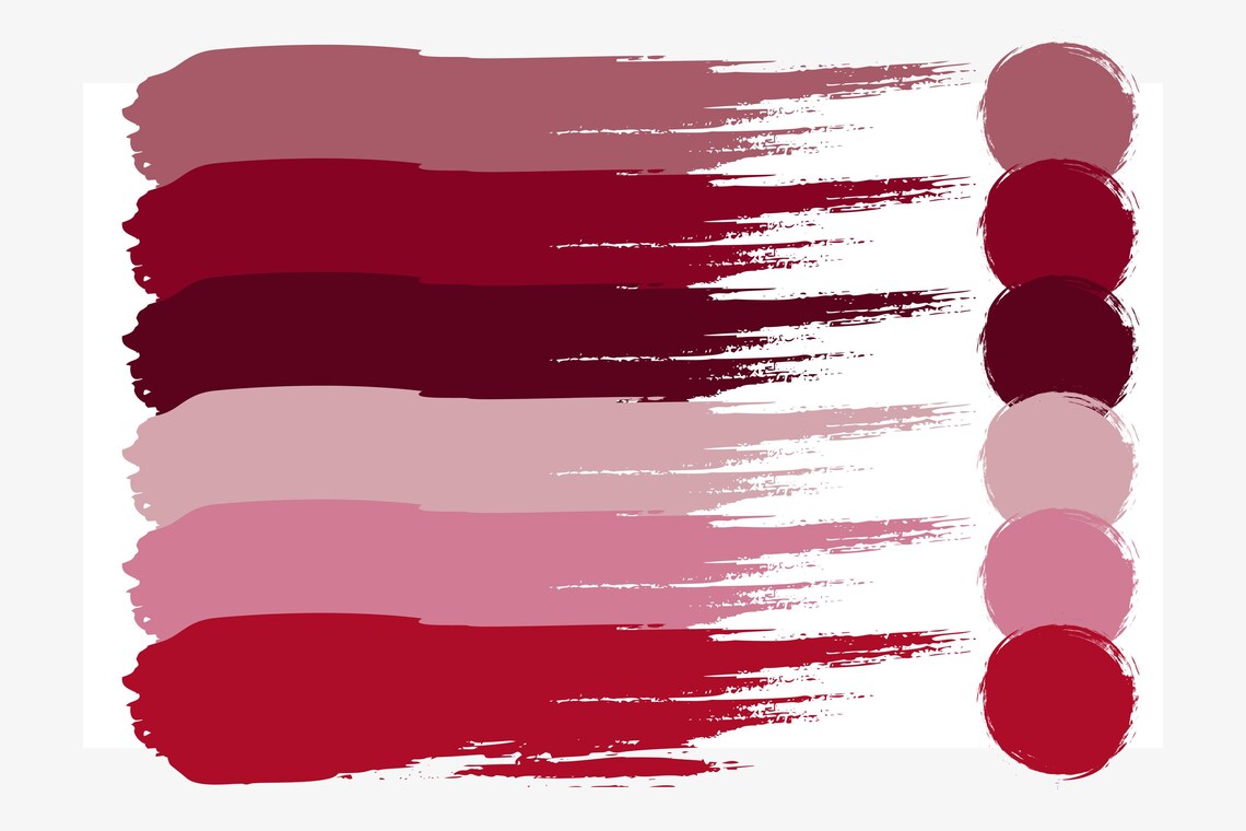 Rich Red Shades, Soft Ash Pink Color Palette, Love, Brand Colors ...