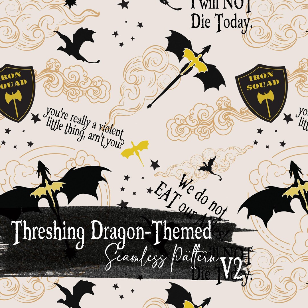 Threshing Dragon-themed Seamless Pattern V2 - Scrapbook Paper Junk ...