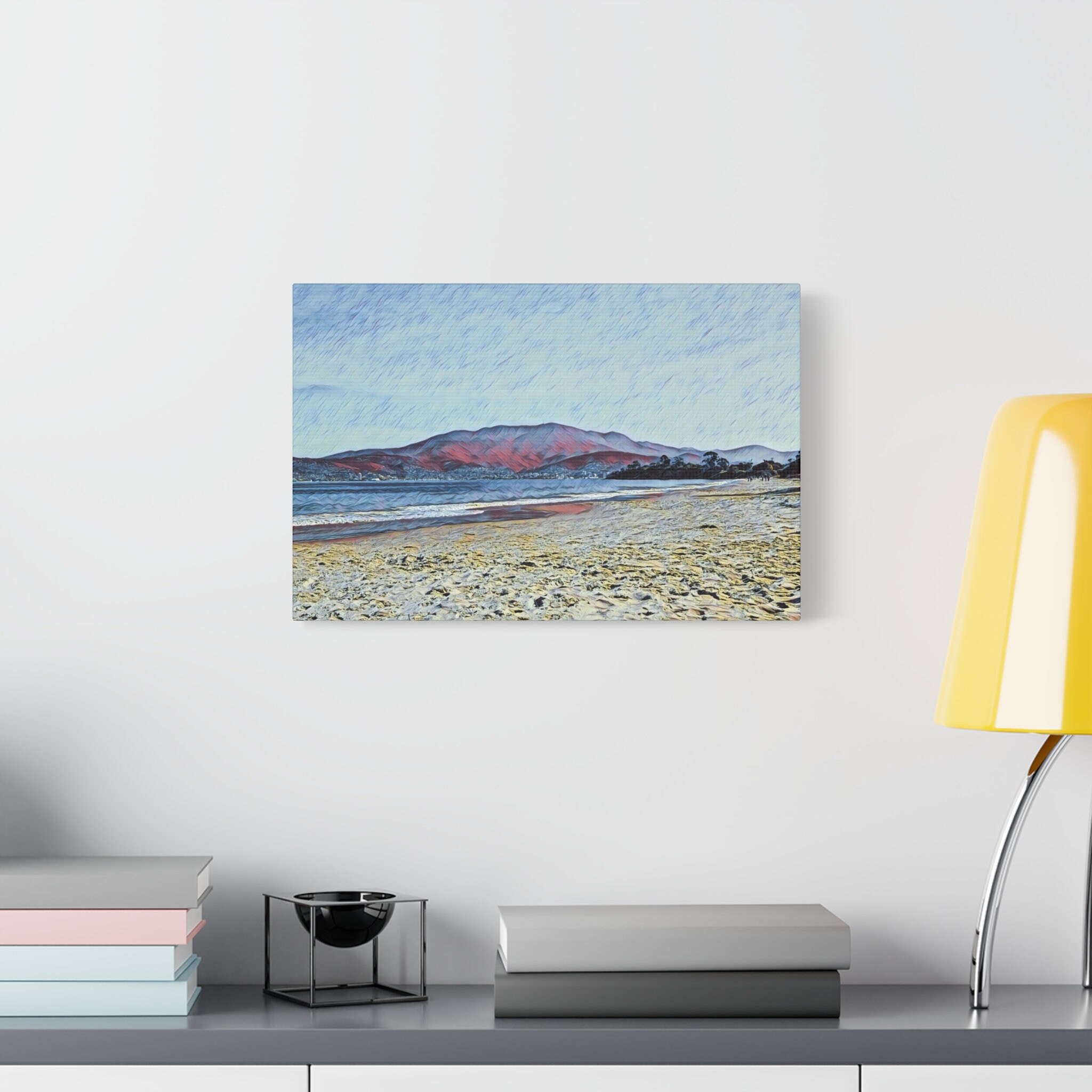 Howrah Beach Mountain View Art Photo Canvas - Etsy Australia