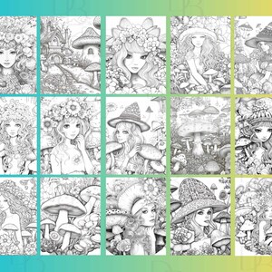 30 Fantasy Fairy Adult Digital Printable Coloring Book, Advanced Adult ...