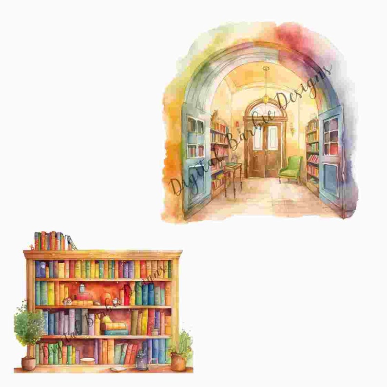 Clip Art Bundle,bookworm,rainbow,png , Book Lover, Reading,library ...