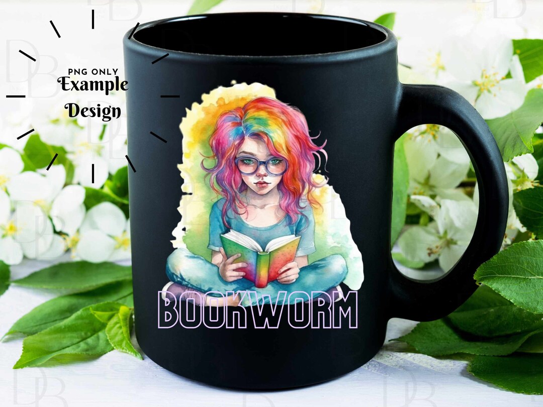 Bookworm, Rainbow, POD, Teacher, Reading, PNG, Teacher Gift - Etsy