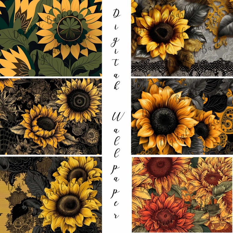 20 Sunflower Images Digital Wallpapers Farmhouse - Etsy