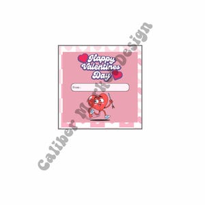 Retro-inspired Valentine's Day Printable Cards for Kids Classroom ...