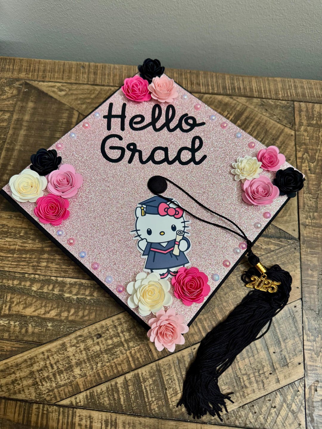 Personalized Hello Kitty Inspired Pre-k & Kindergarten Graduation Cap ...