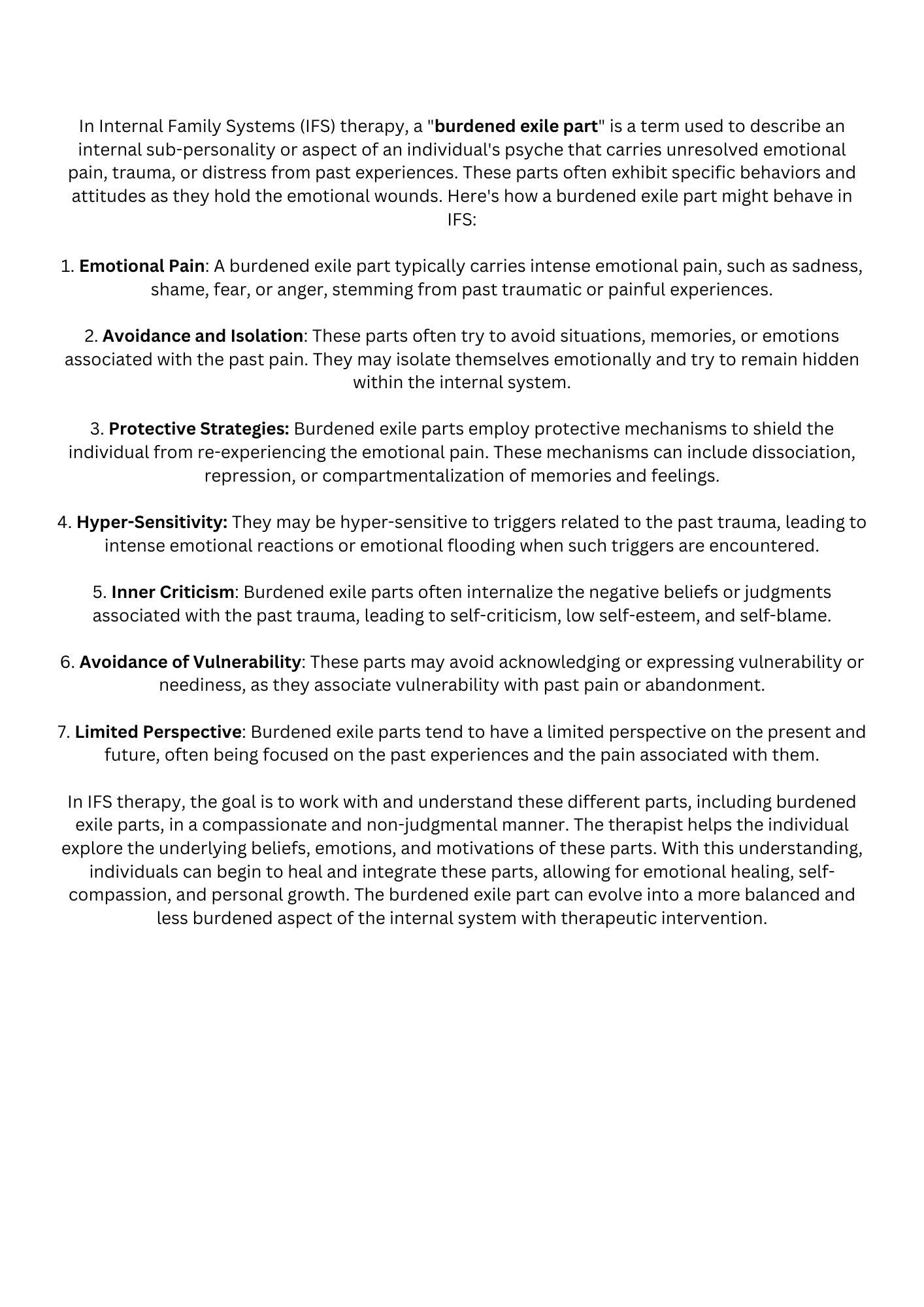 Internal Family Systems Workbook - Etsy