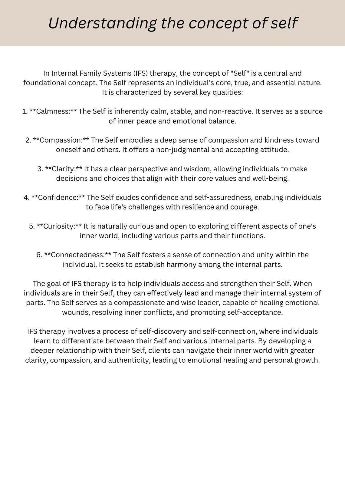 Internal Family Systems Workbook - Etsy