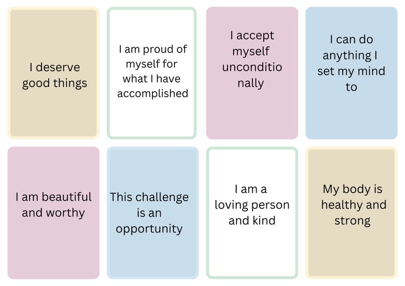 Positive Affirmation Cards - Etsy