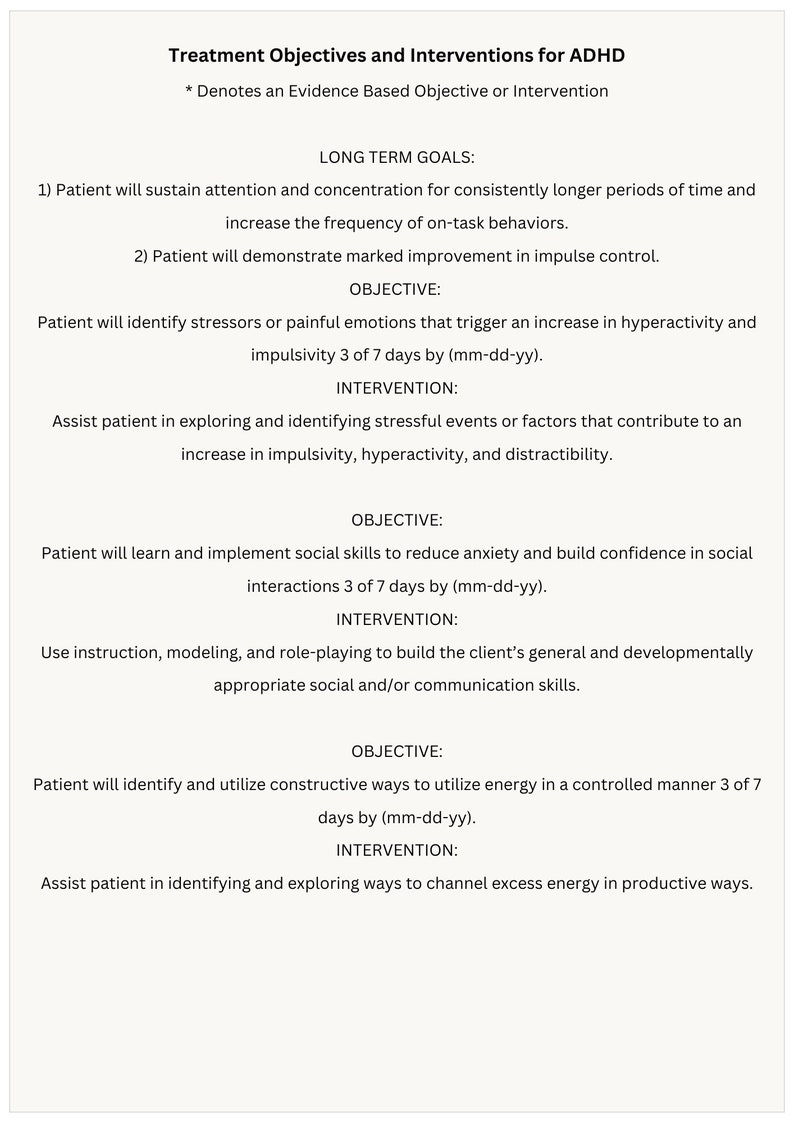 SMART Goals for Treatment Planning - Etsy