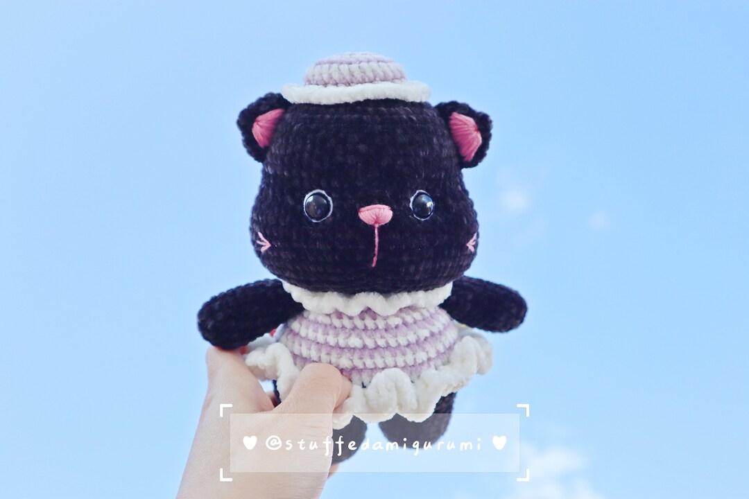 RUKI the Black Cat - Crochet Pattern, Crochet Amigurumi Pattern, Black ...