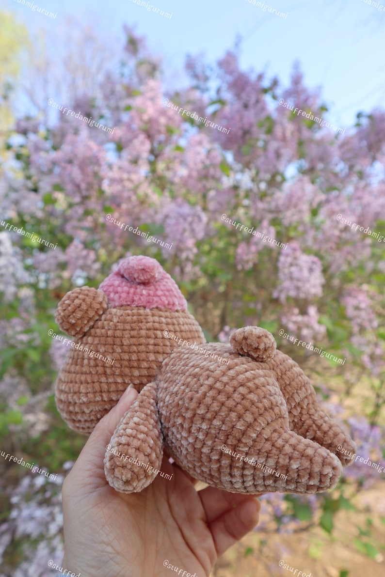 Peach Bottom Bear Crochet Pattern Crochet Bear Amigurumi - Etsy