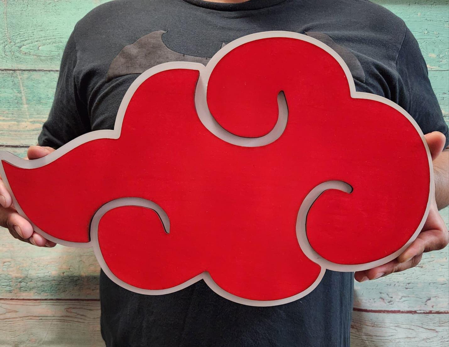 Wooden Wall Sign of the Akatsuki Cloud From Naruto - Etsy