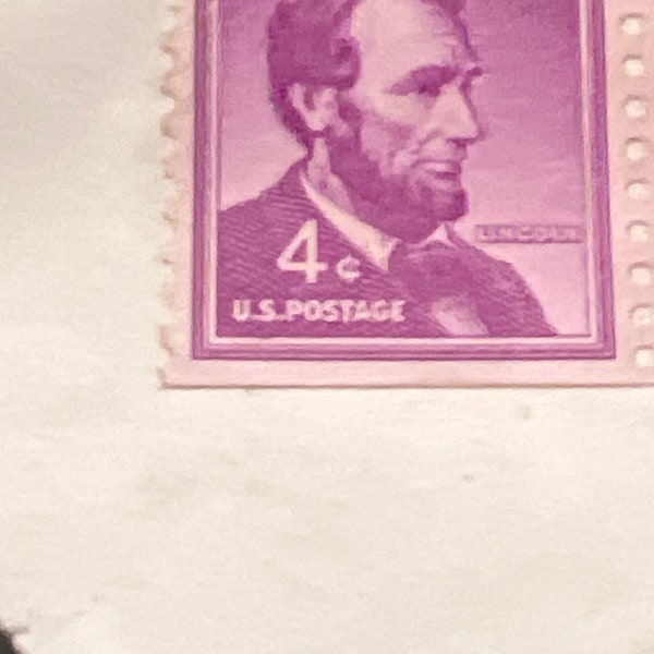 4 Cent Lincoln Stamp - Etsy