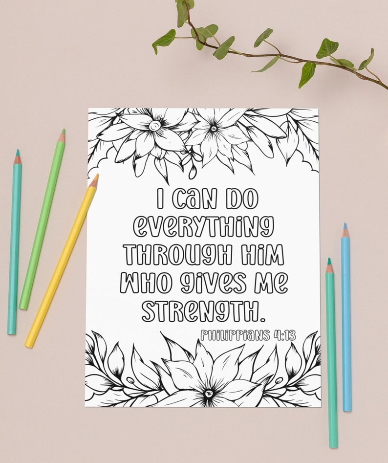 Scripture Coloring Pages Adult Coloring Page Digital - Etsy UK