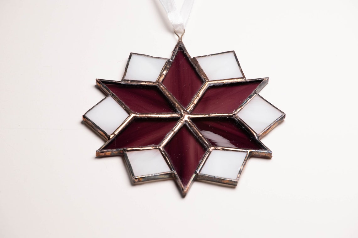 Stained Glass Snowflake - Etsy