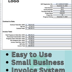 Invoice Template Spreadsheet,contractor Invoicing, Percent Complete ...