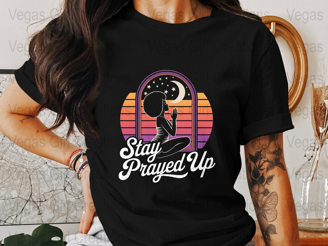Stay Prayed up Digital Poster, Inspirational Download, Moon and Stars ...
