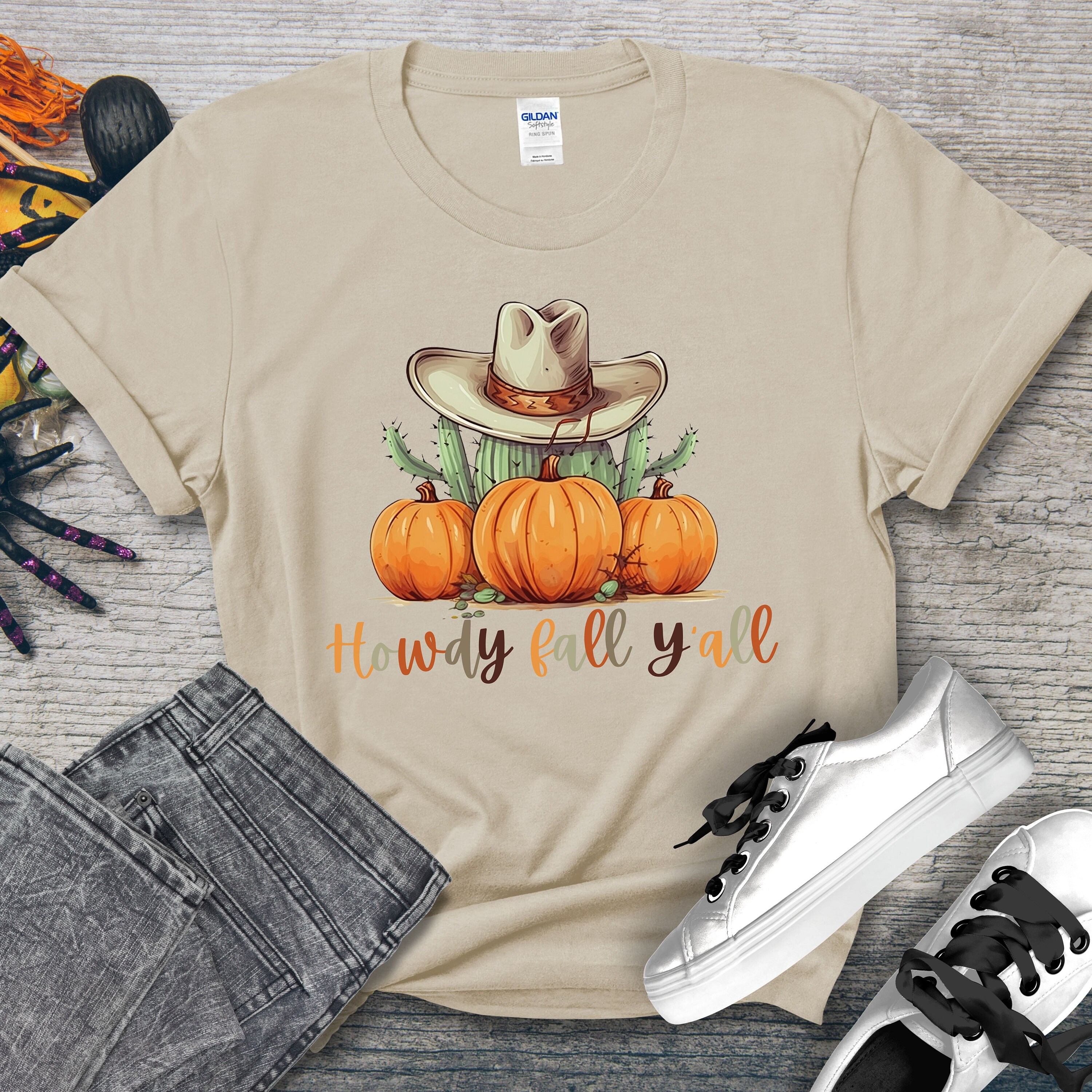 Fall Country Western T-shirt Howdy Fall Y'all Cowboy - Etsy