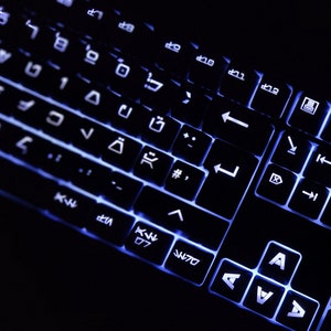 German Language Layout Starwars / Aurebesh Theme Mechanical Keyboard ...