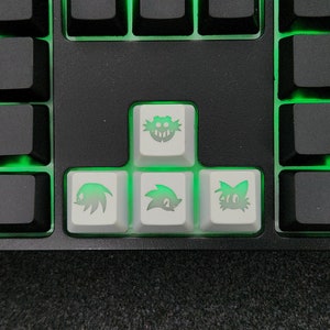 Sonic the Hedgehog Characters Backlit Keycap Pack | Mechanical Keyboard ...