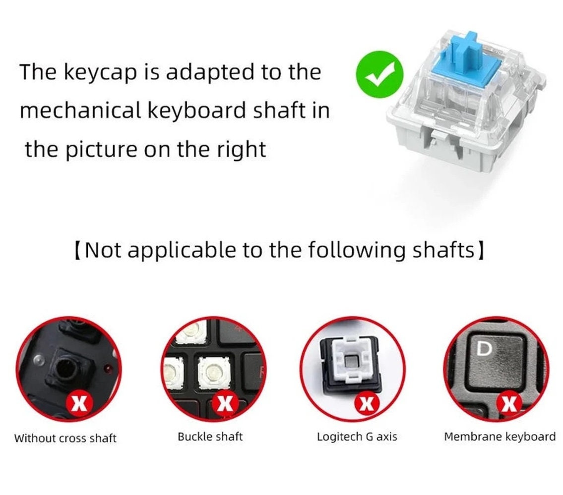 Pokemon Unown OFF WHITE Backlit Keycap Set (A to Z / 26 Keycaps ...