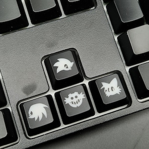 Sonic the Hedgehog Characters Backlit Keycap Pack | Mechanical Keyboard ...