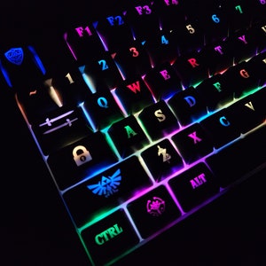 The Legend of Zelda Theme Backlit Keycap Set | Mechanical Keyboard ...