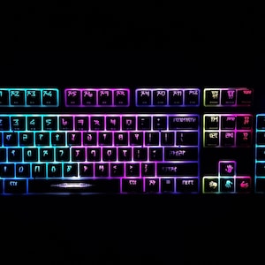 Daedric Font Backlit Keycap Set (top Print Only or Top and Front Side ...