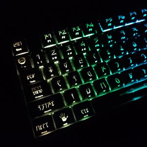 Daedric Font South-facing Legends Backlit Keycap Set | Keychron Backlit ...