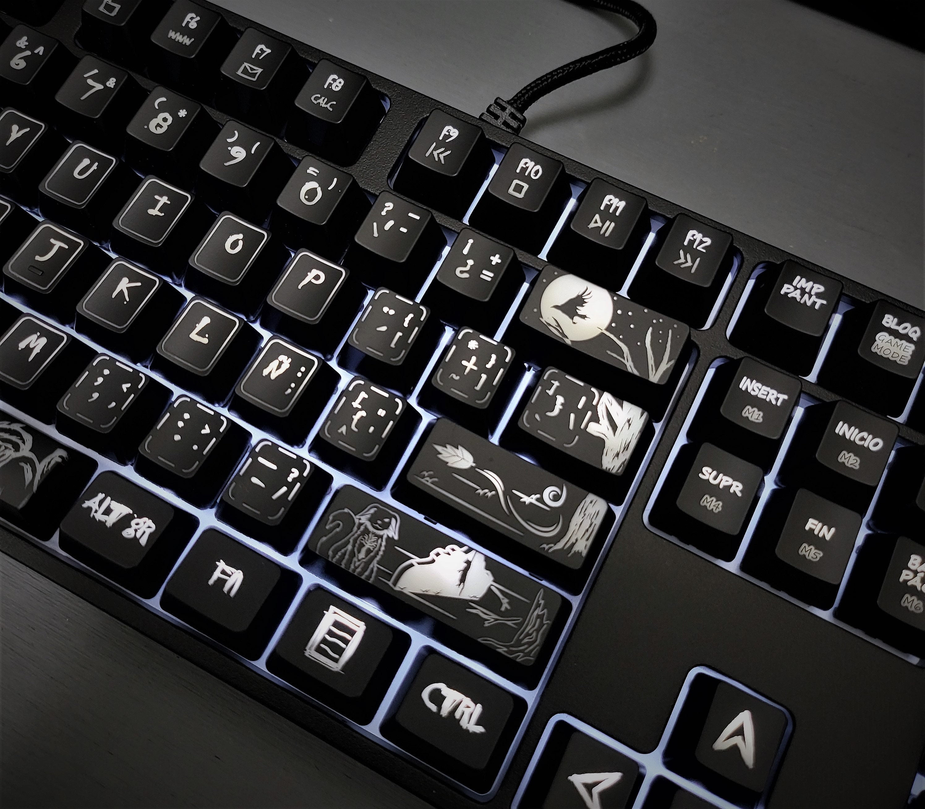 Spanish Language Layout Backlit Keycap Set - 104 Keys With 6.25 Layout ...