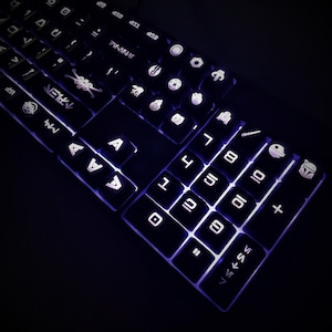 Starwars Aurebesh Theme Backlit Keycap Set | Artisan Keycap Set ...