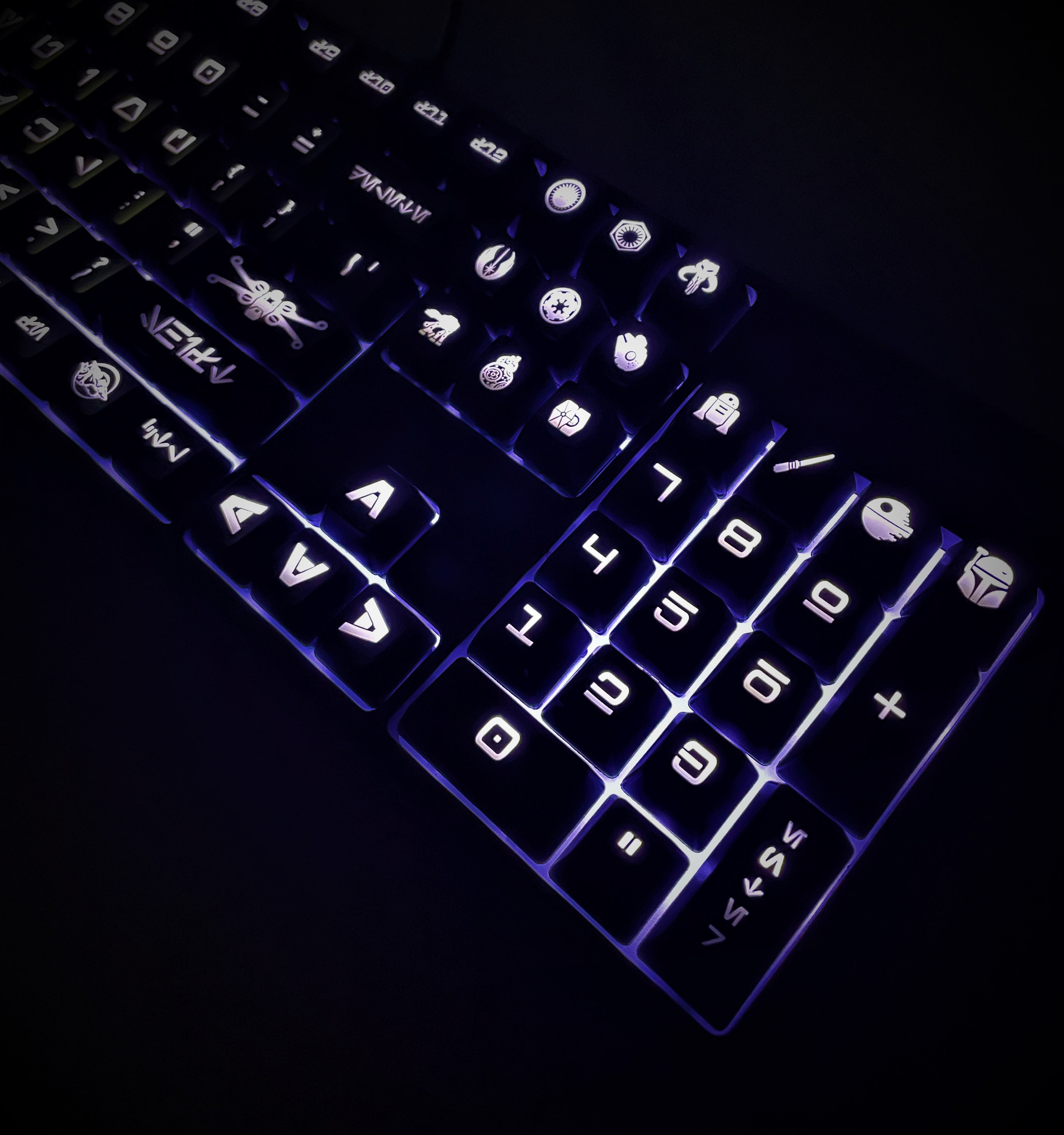 Custom Aurebesh Theme Backlit Keycap Set 104 Keys_6.25 Layout - Etsy