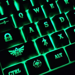 The Legend of Zelda Theme Backlit Keycap Set | Mechanical Keyboard ...