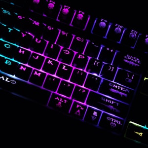 Halo Theme Backlit Keycap Set | Mechanical Keyboard Keycap Set for ...
