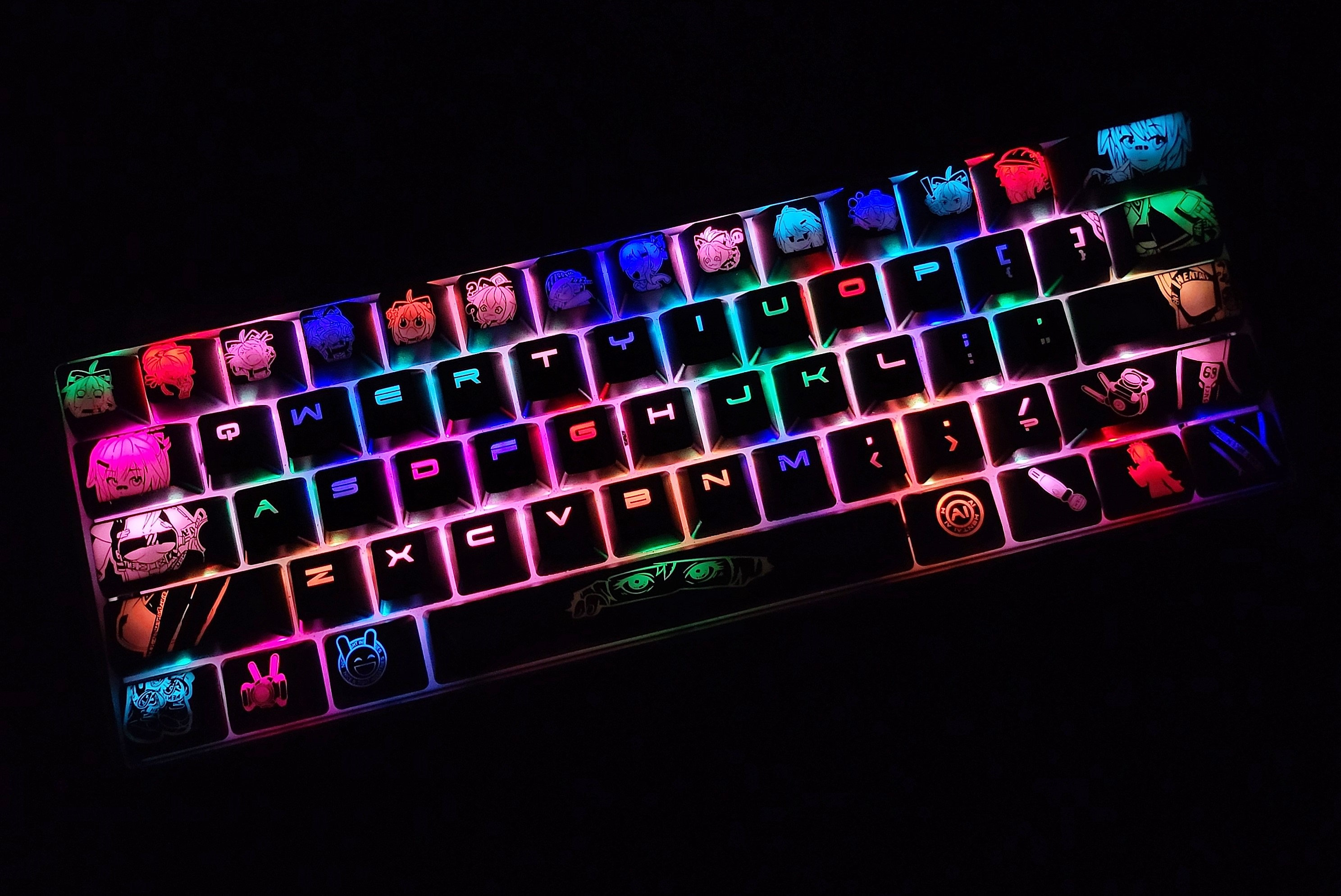 Custom Anime Theme Backlit Keycap Set-61 Keys With 6.25 Layout - Etsy ...