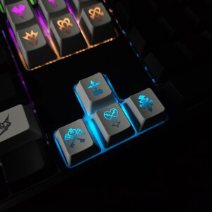 Kingdom Hearts off White Backlit Keycaps Set of 16 Keycaps Mechanical ...