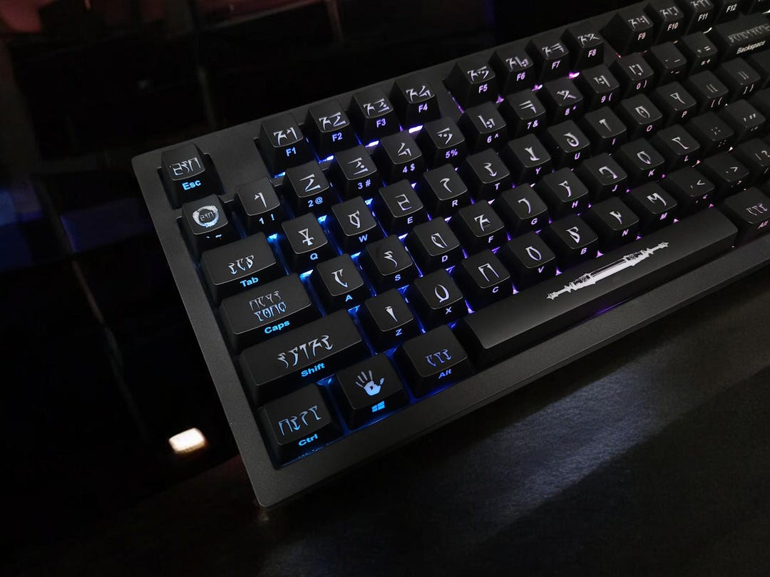 Daedric Font South-facing Legends Backlit Keycap Set | Keychron Backlit ...