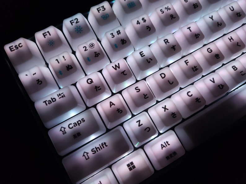 English & Japanese Dual Languages Layout Frosted White Translucent ...