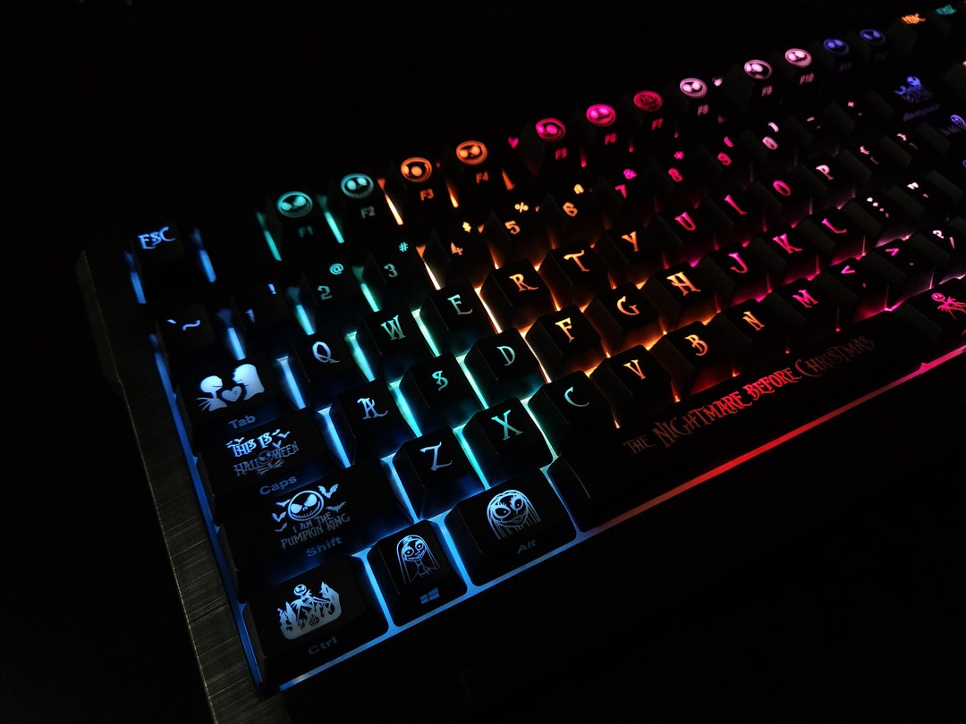 Custom Mechanical Keyboard With the Nightmare Before Christmas Theme - Etsy