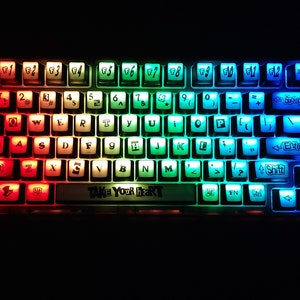 Persona5 Theme Inverted Pudding Keycap Set | Anime Keycap Set | Gaming ...