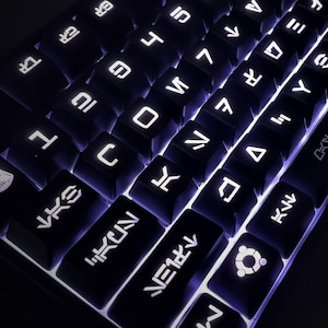 Starwars Aurebesh Theme Backlit Keycap Set | Artisan Keycap Set ...