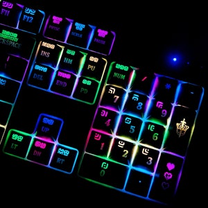 The Legend of Zelda Sheikah Alphabet Backlit Keycap Set | Artisan ...