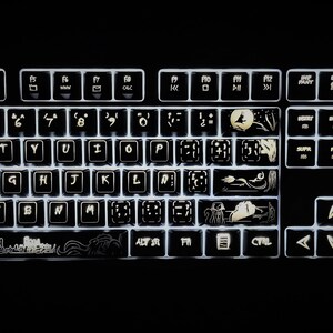 Spanish Language Layout Backlit Keycap Set - 104 Keys With 6.25 Layout ...