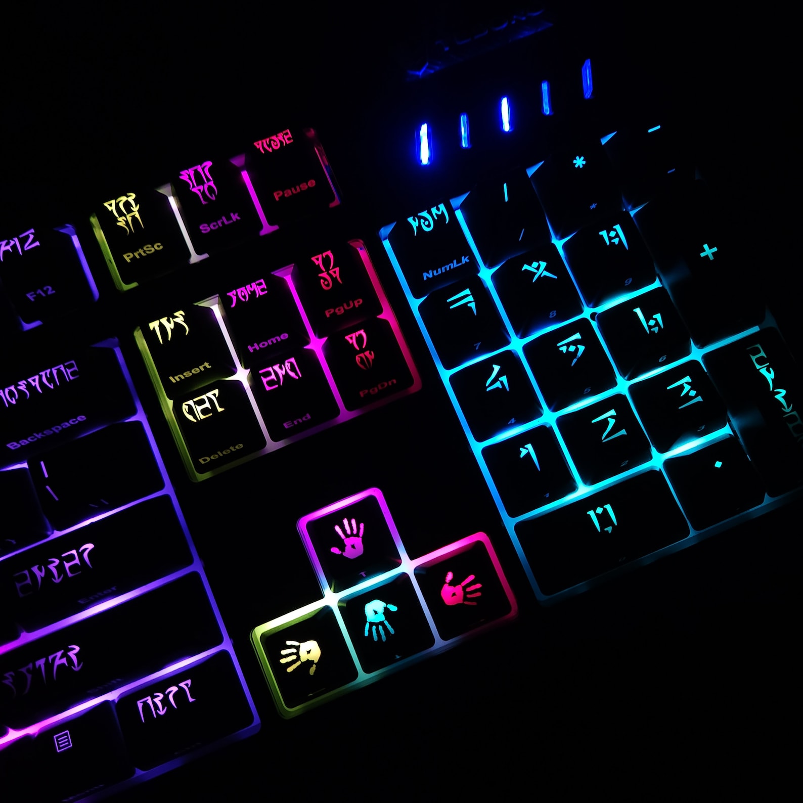 Daedric Font Backlit Keycap Set top Print Only or Top and Front Side ...