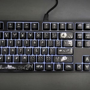 Spanish Language Layout Backlit Keycap Set - 104 Keys With 6.25 Layout ...